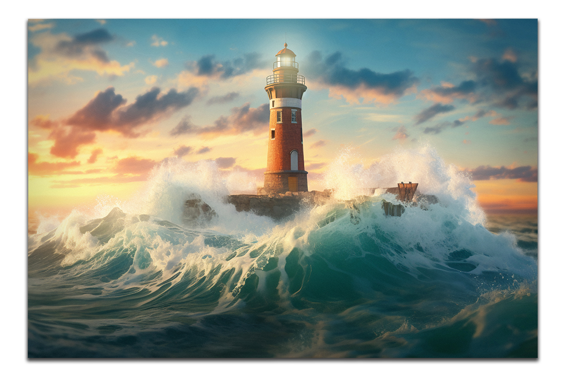 Obdelníkový obraz Maják a moře | Colorika.cz