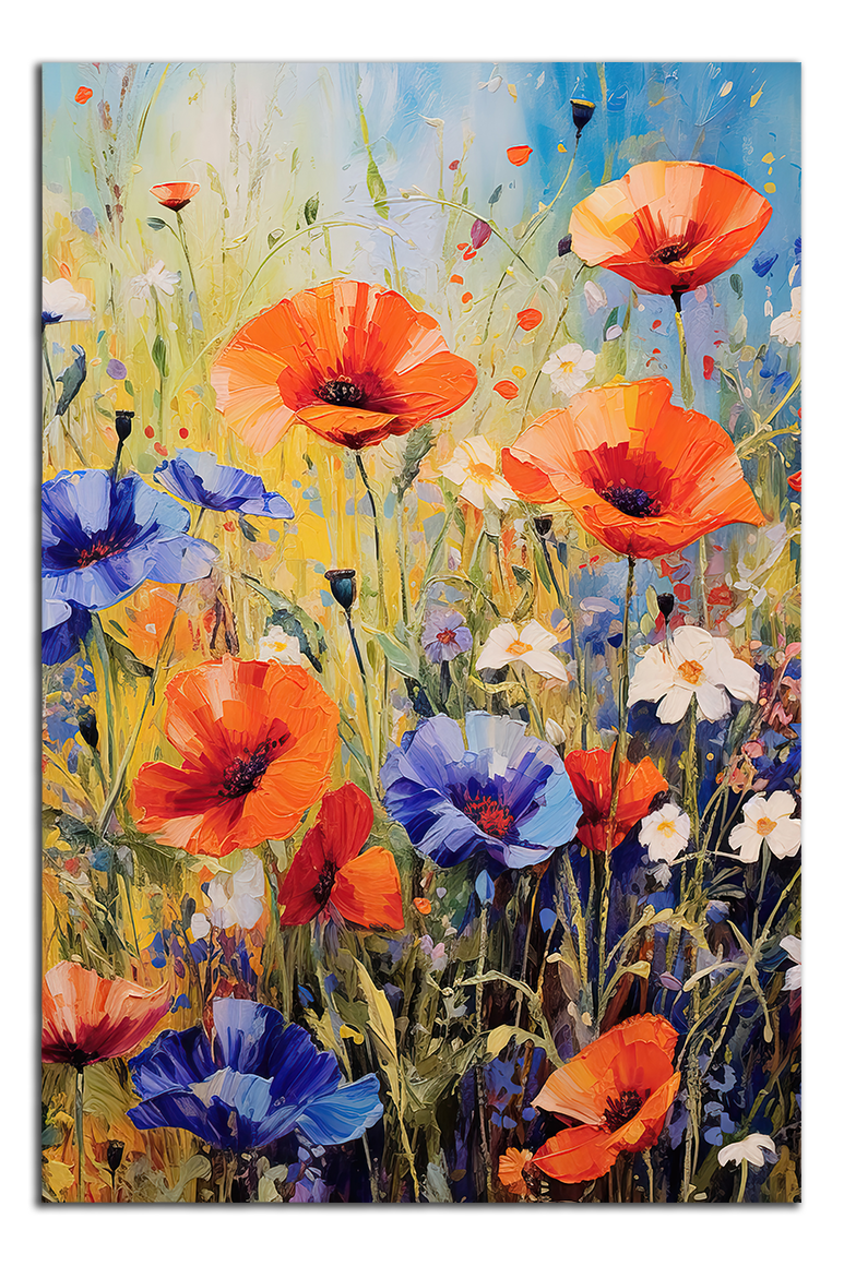 Obdelníkový obraz Barevné louční máky | Colorika.cz