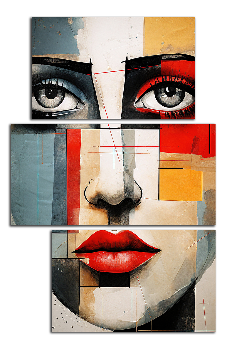Obdelníkový obraz Abstrakce tvář | Colorika.cz