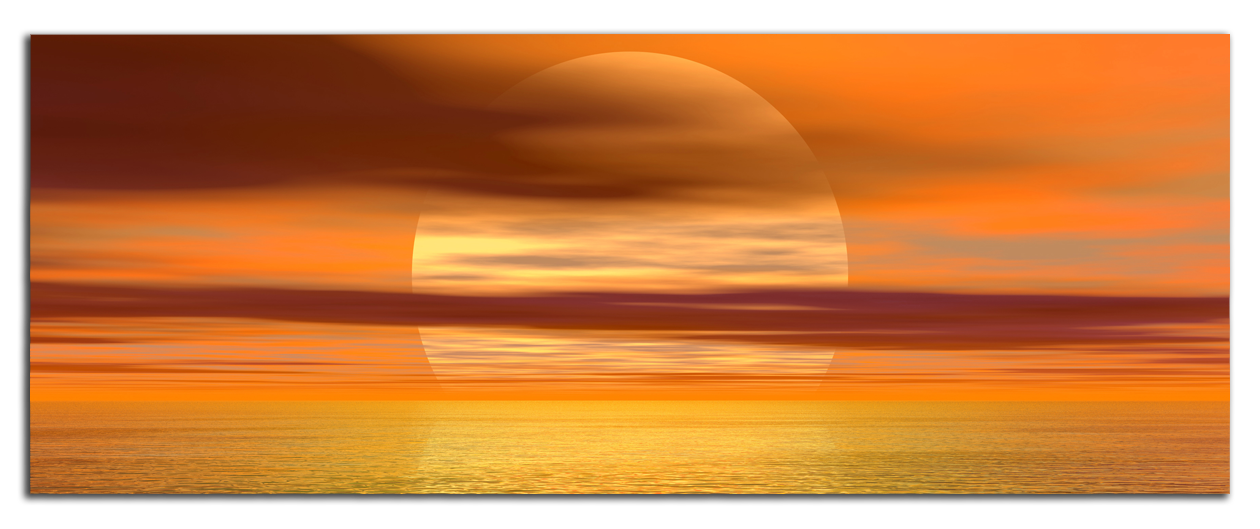 Panoramatický obraz Oranžový západ slunce | Colorika.cz