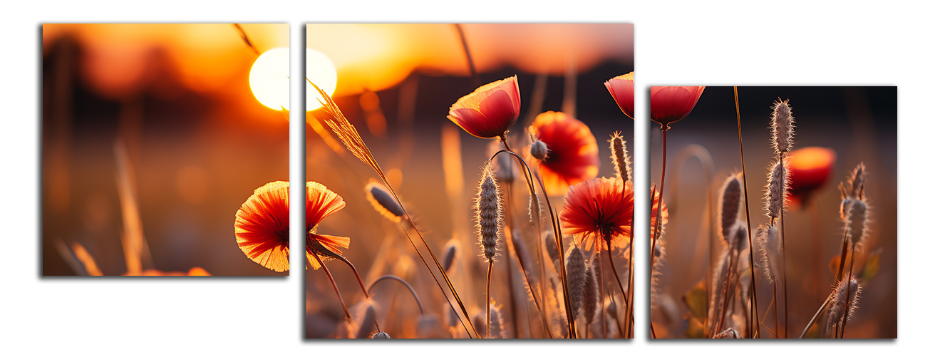 Panoramatický obraz Máky a západ slunce | Colorika.cz