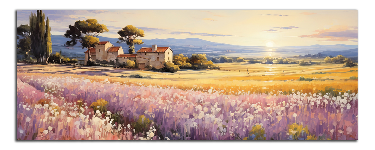 Panoramatický obraz Západ slunce v Provence | Colorika.cz