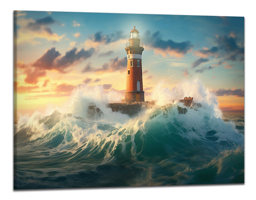 Obdelníkový obraz Maják a moře | Colorika.cz