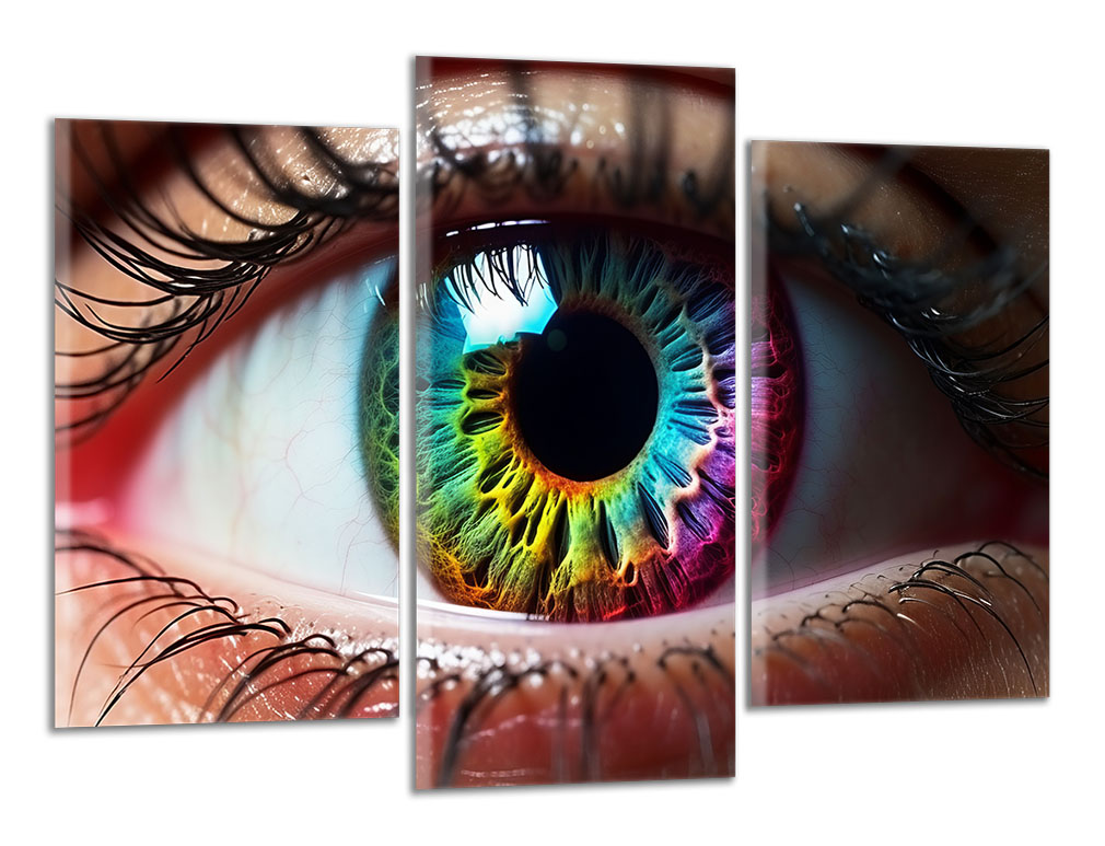 Obdelníkový obraz Barevné oko | Colorika.cz