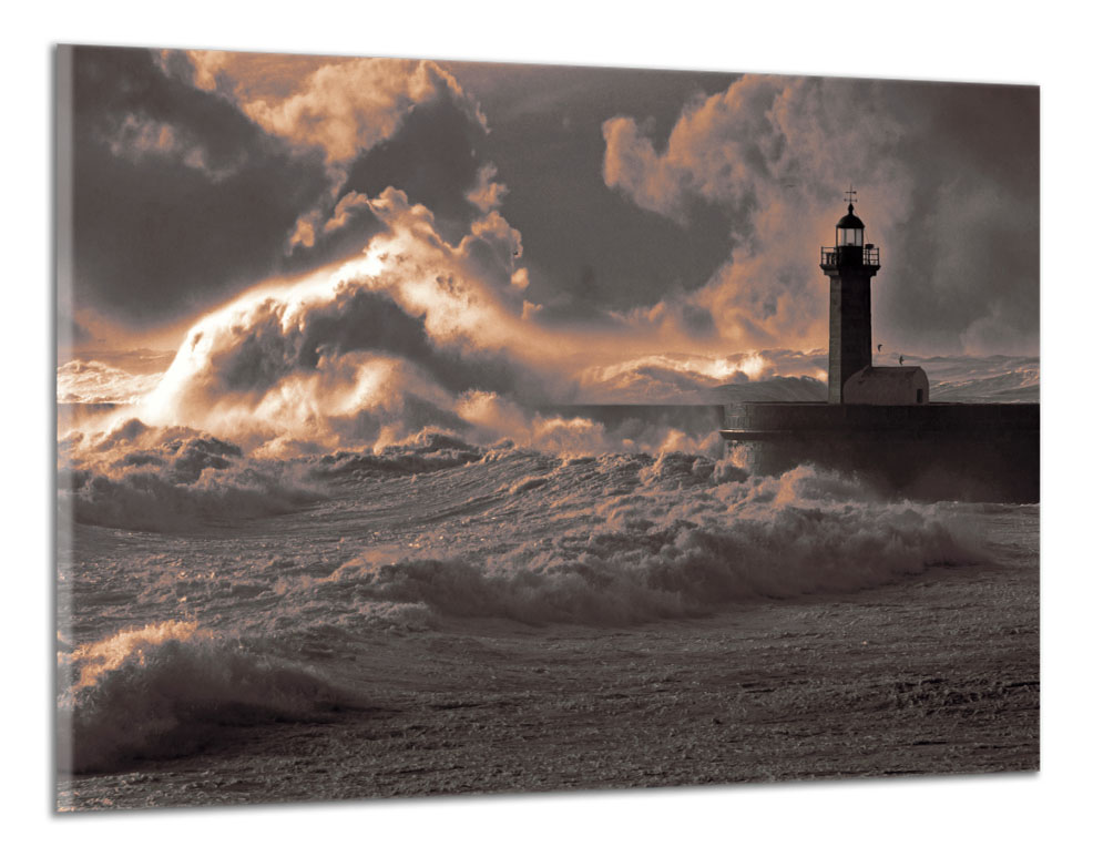 Obdelníkový obraz Maják a vlny | Colorika.cz