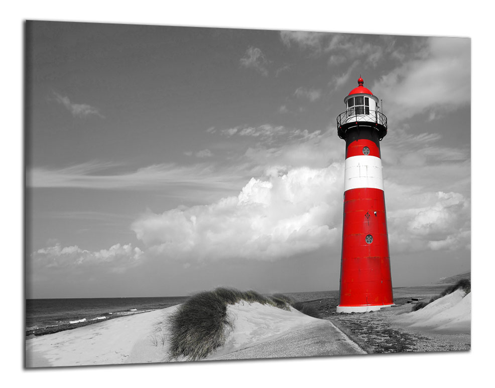 Obdelníkový obraz Maják na pláži | Colorika.cz