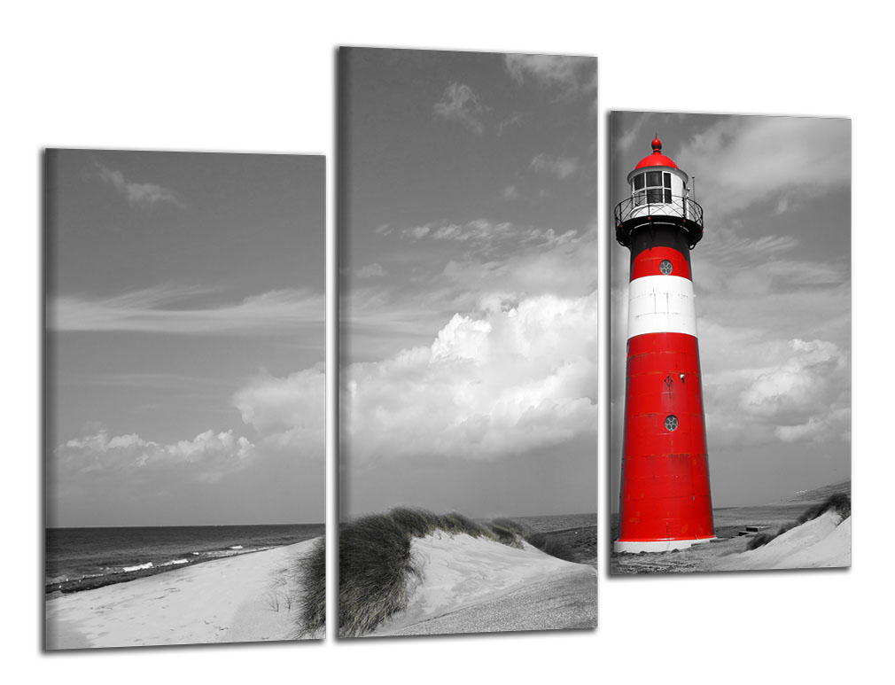 Obdelníkový obraz Maják na pláži | Colorika.cz