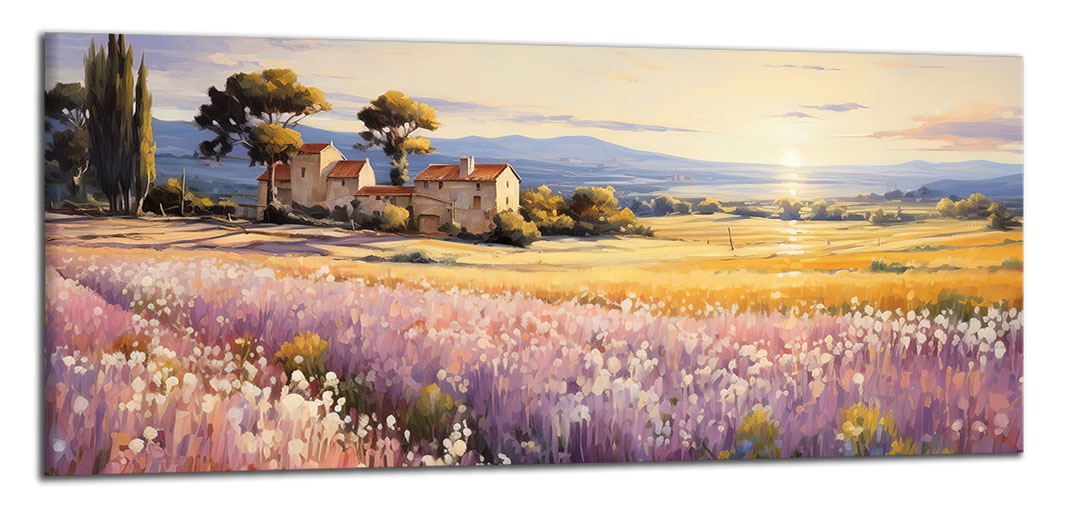 Panoramatický obraz Západ slunce v Provence | Colorika.cz