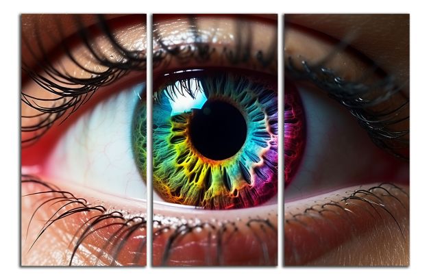 Obdelníkový obraz Barevné oko | Colorika.cz